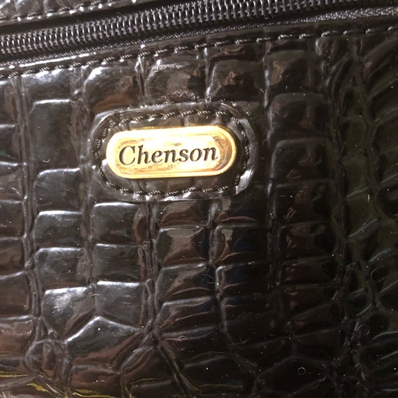 Chenson | Bags | New Black Patent Leather Chenson Handbag | Poshmark